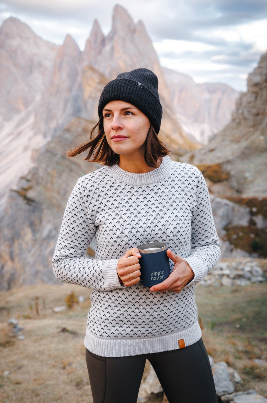 Seceda Knit Sweater - Snowfall – Alpine Nation Outdoor Clothing