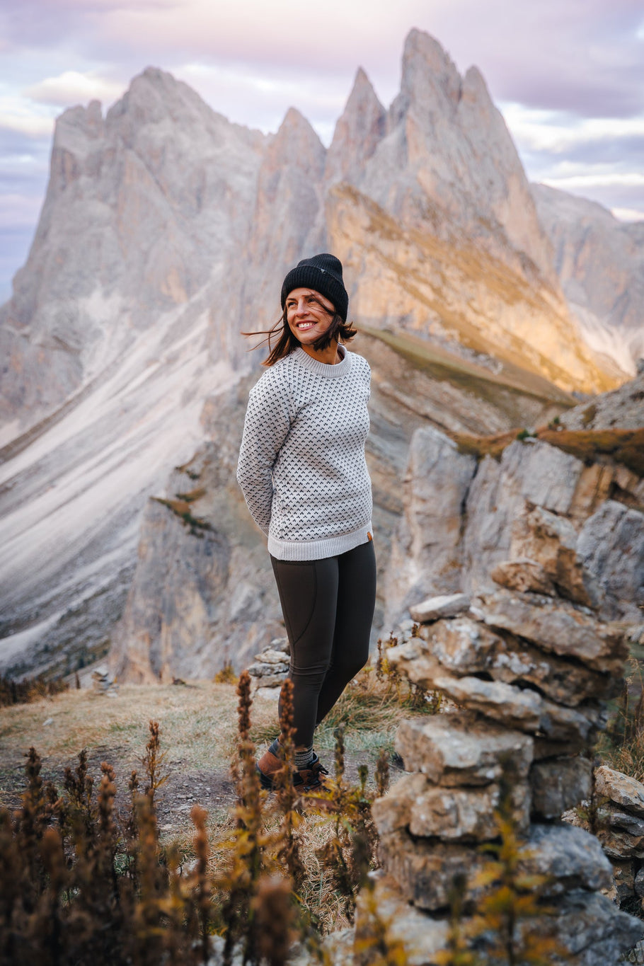 Seceda Knit Sweater - Snowfall – Alpine Nation Outdoor Clothing